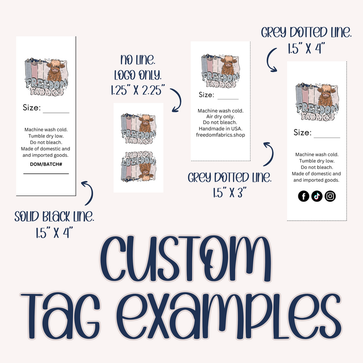 Custom Clothing Tags. – Freedom Fabrics